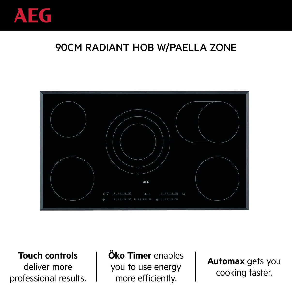 Buy AEG Built-In Electric Hob 90cm|HK955070FB – Urbancucine